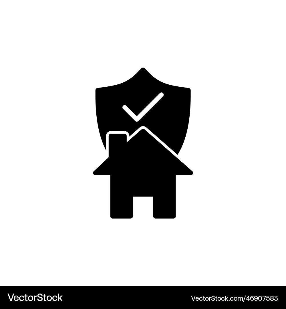 Home insurance icon home shield protect logo Vector Image