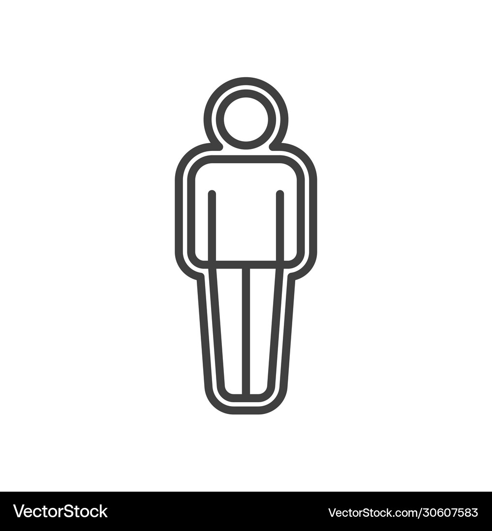 Icon silhouette a protected person simple Vector Image