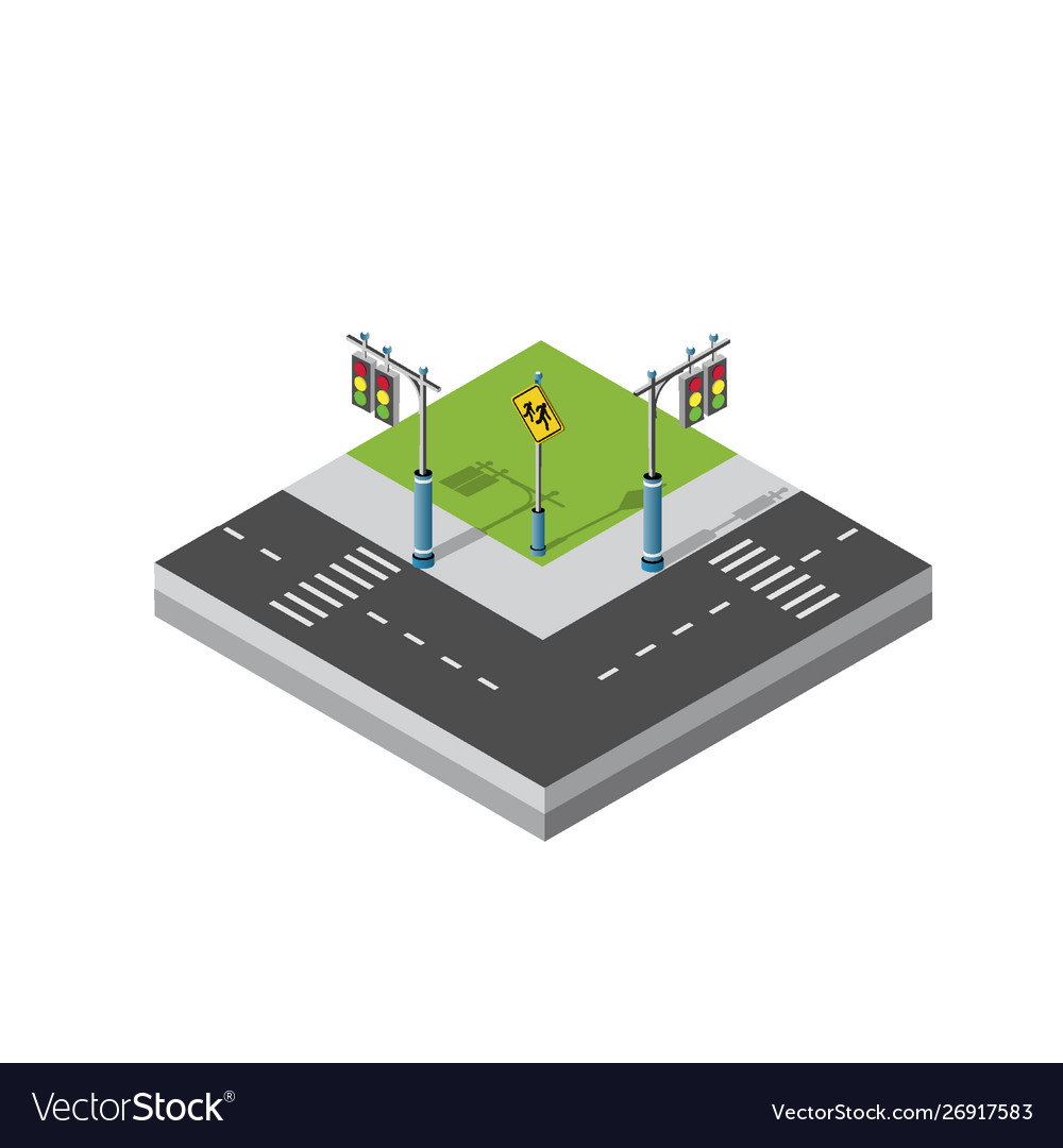 Isometric 3d module block Royalty Free Vector Image