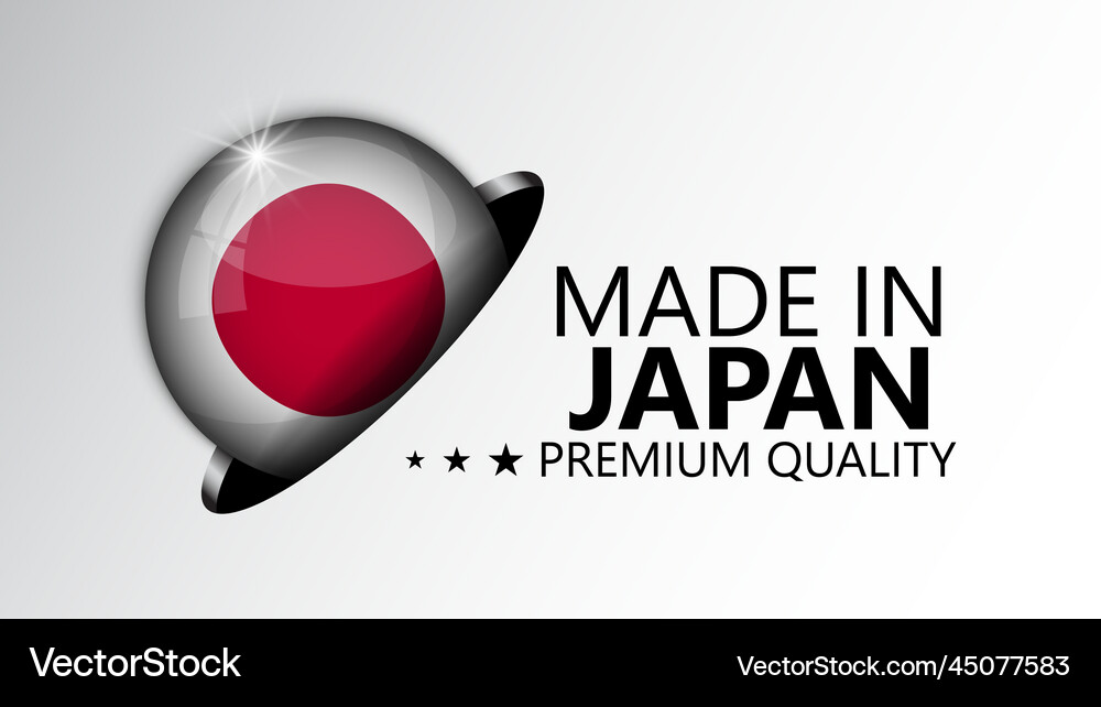 Made in japan graphic and label Royalty Free Vector Image