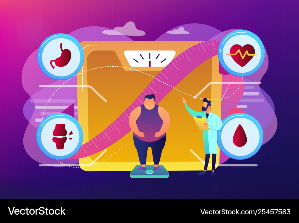 Obesity Health Concept Royalty Free Vector Image