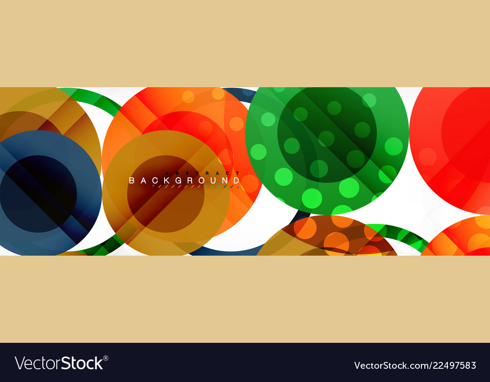 Overlapping circles design background Royalty Free Vector