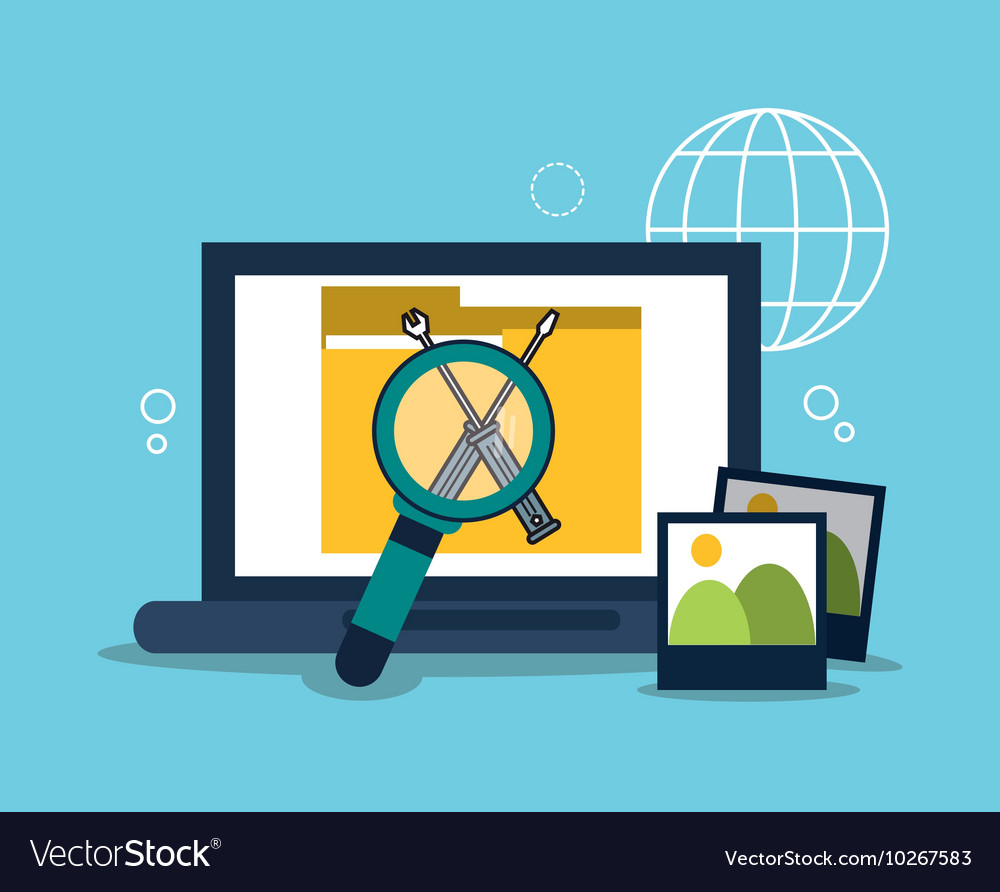 Professional solution technology design Royalty Free Vector
