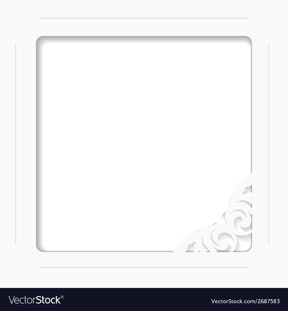 White frame Royalty Free Vector Image - VectorStock