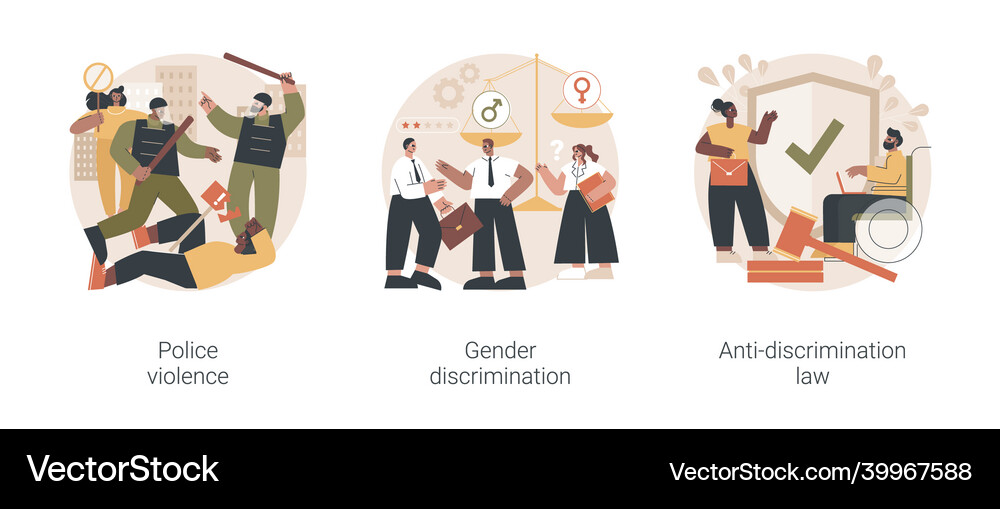 Civil rights violation abstract concept Royalty Free Vector