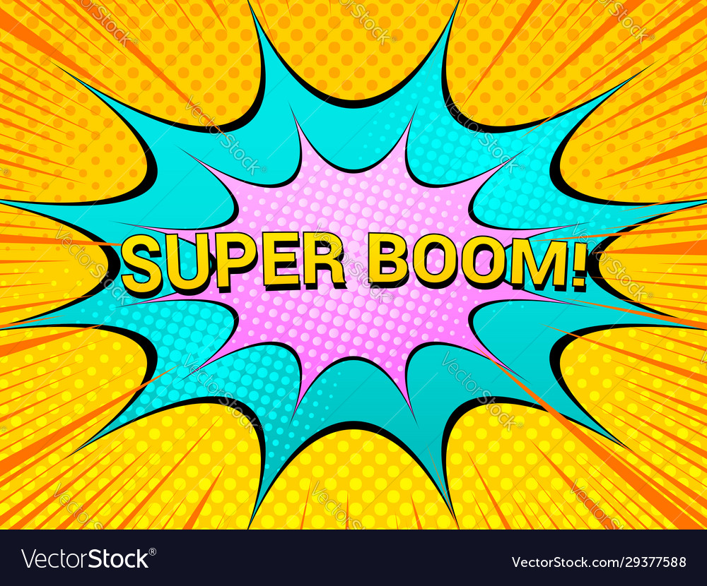 Comic explosive template Royalty Free Vector Image