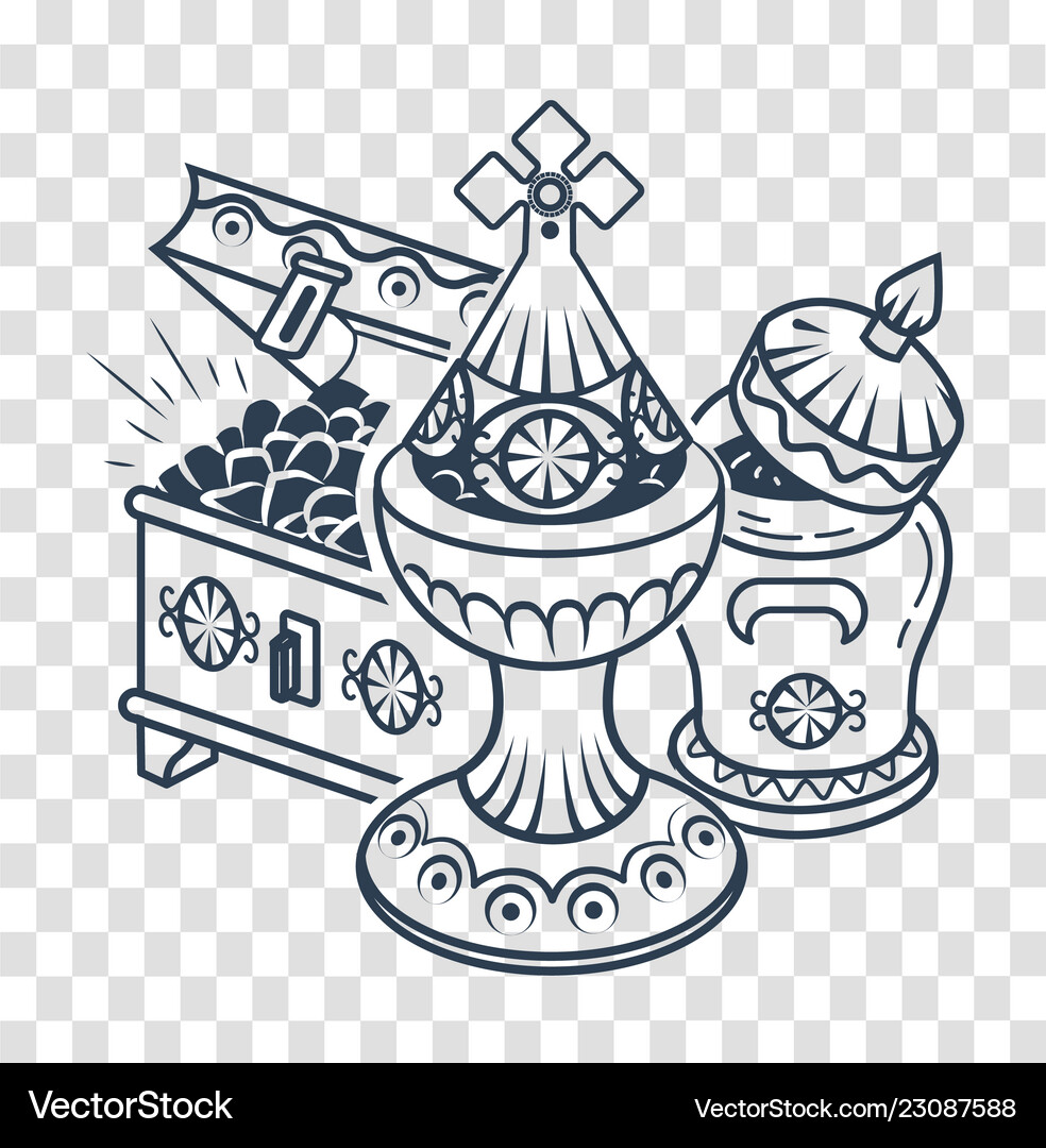 Icon traditional magi offerings Royalty Free Vector Image