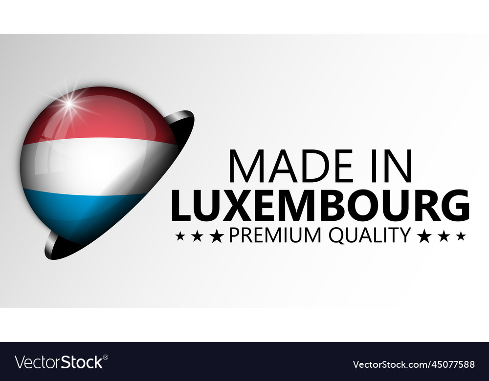 Made in luxembourg graphic and label Royalty Free Vector