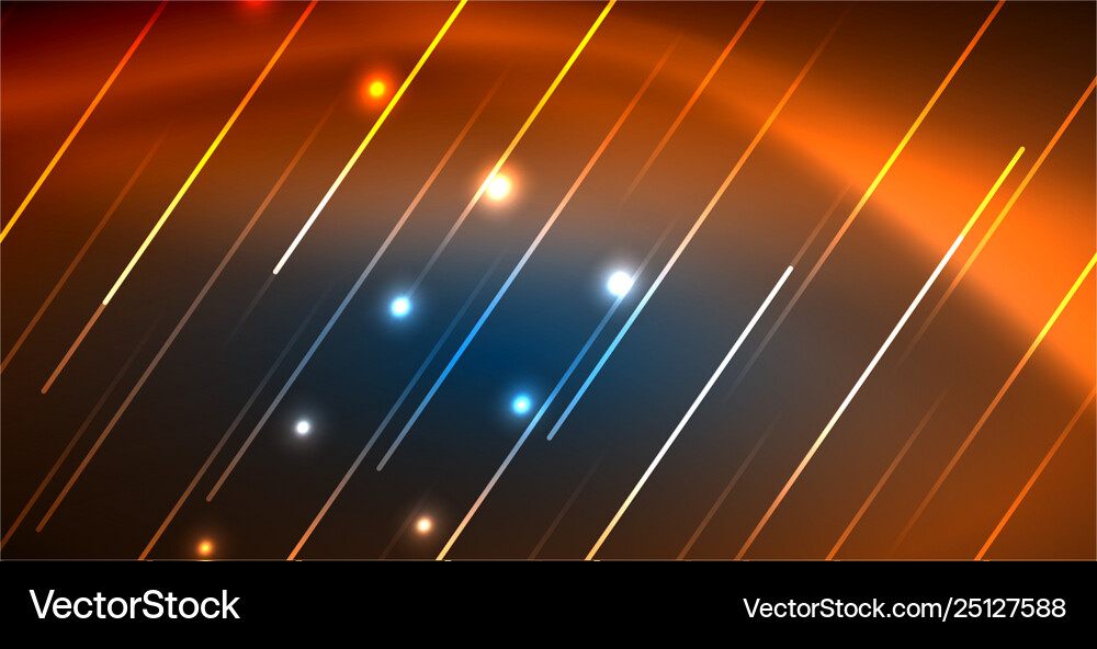 Neon glowing techno lines blue hi-tech futuristic Vector Image