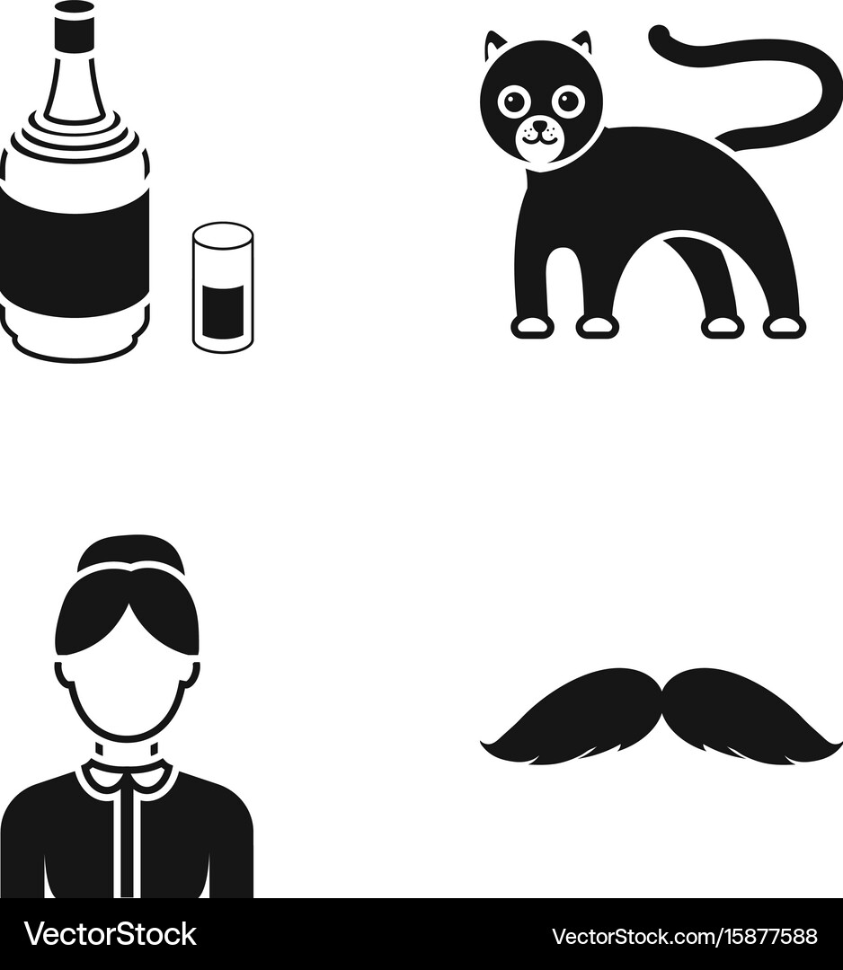Profession alcohol and or web icon in black style Vector Image