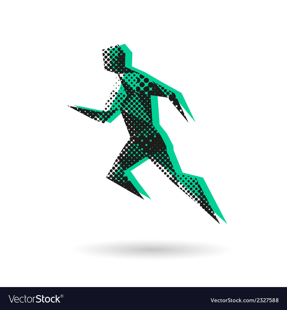 Sports man running Royalty Free Vector Image - VectorStock