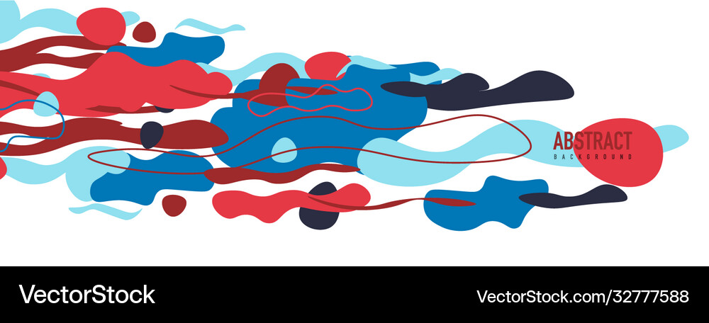 Trendy liquid style shapes abstract design Vector Image