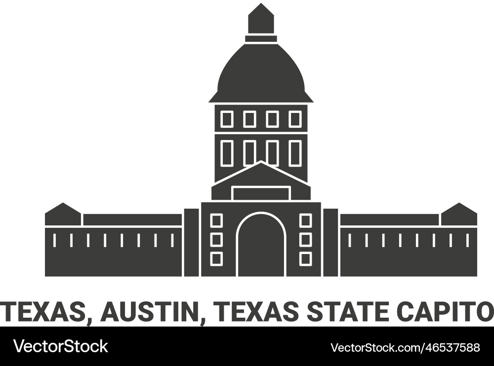 United states texas austin state capitol Vector Image