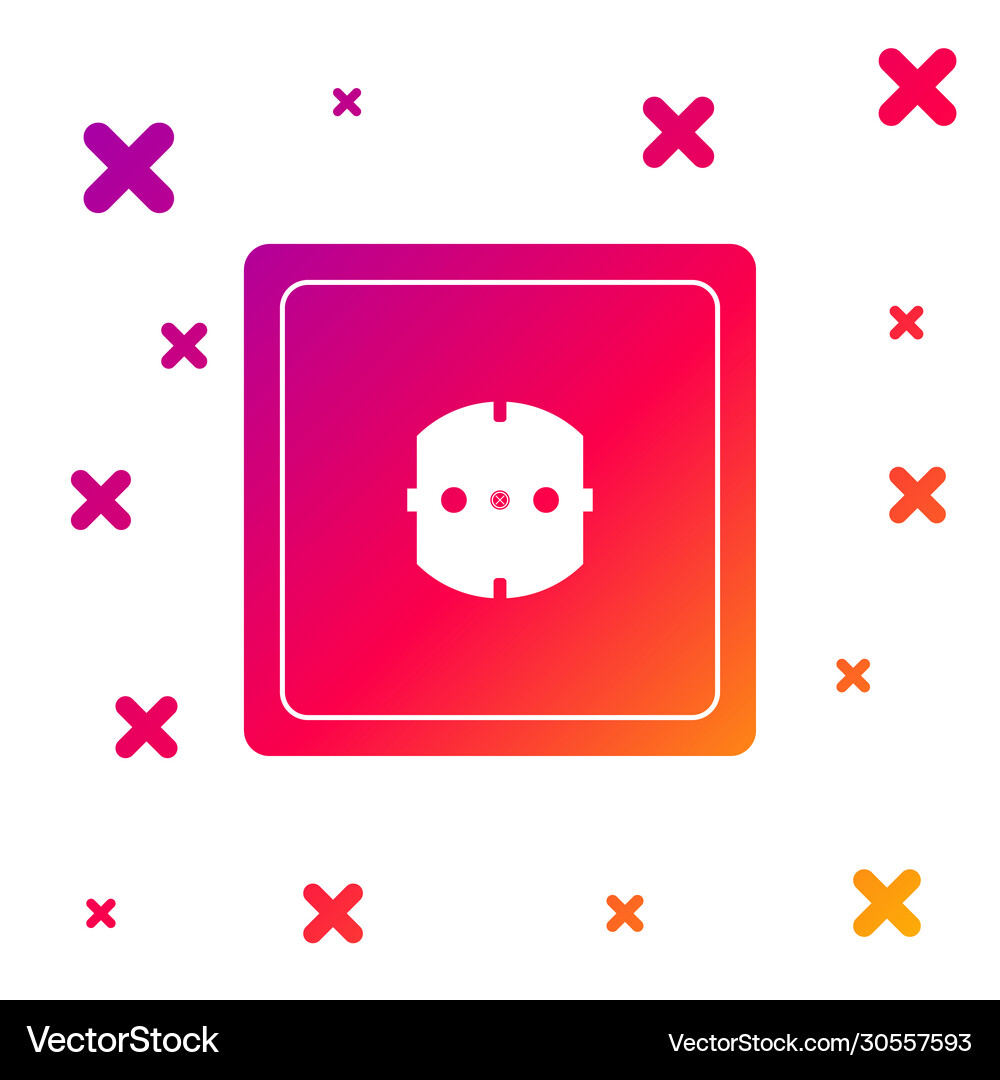 Color electrical outlet icon isolated on white Vector Image