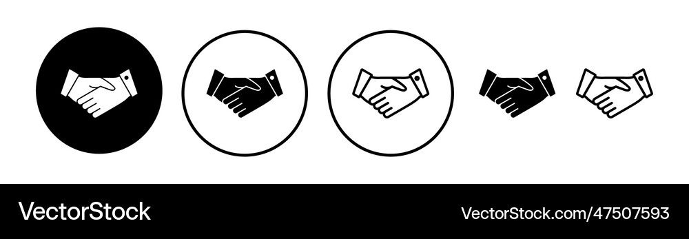 Hand shake icon business handshake contract Vector Image