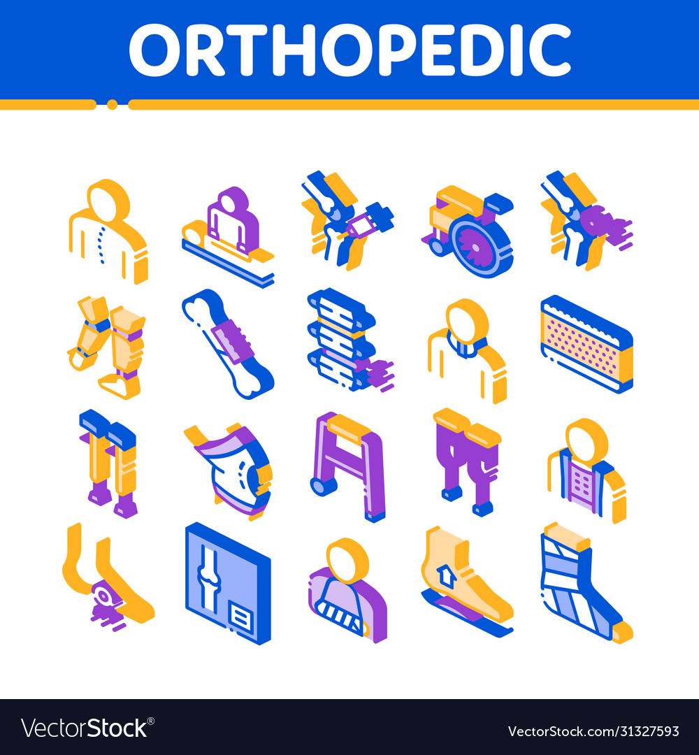 Orthopedic isometric icons set Royalty Free Vector Image Orthopedic isometric icons set Royalty Free Vector Image