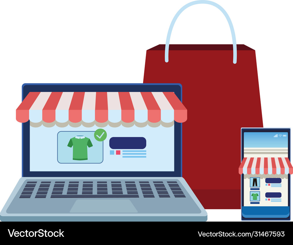Paper shopping bag isolated icon Royalty Free Vector Image