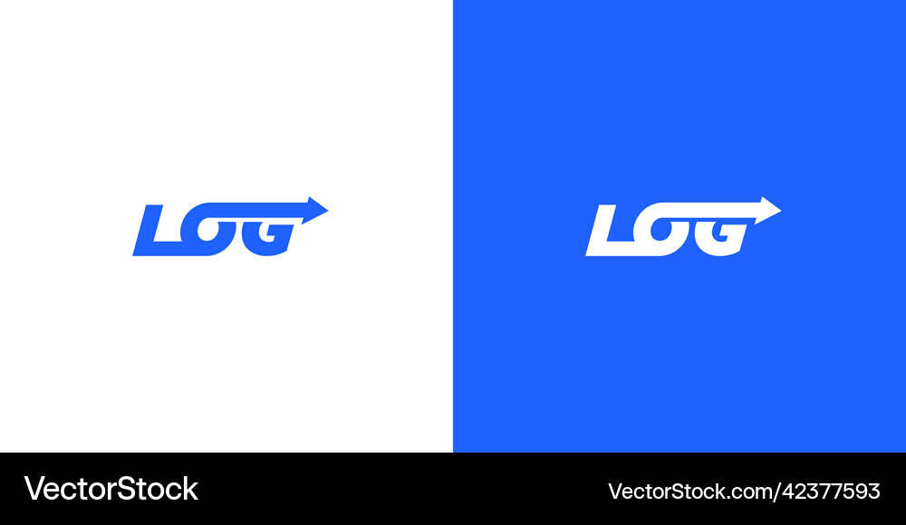 Simple and modern logistics logo design Royalty Free Vector