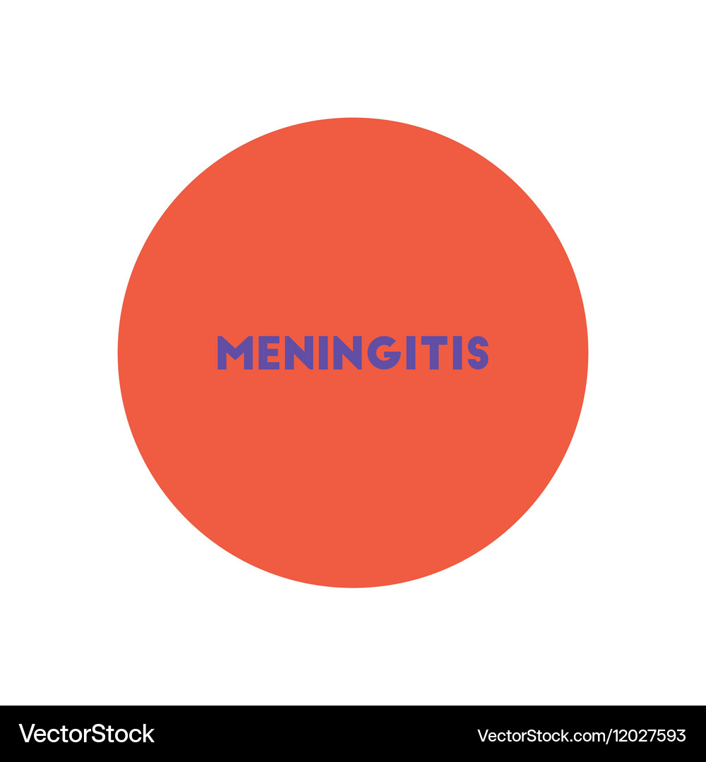 Stylish icon in color circle text meningitis Vector Image