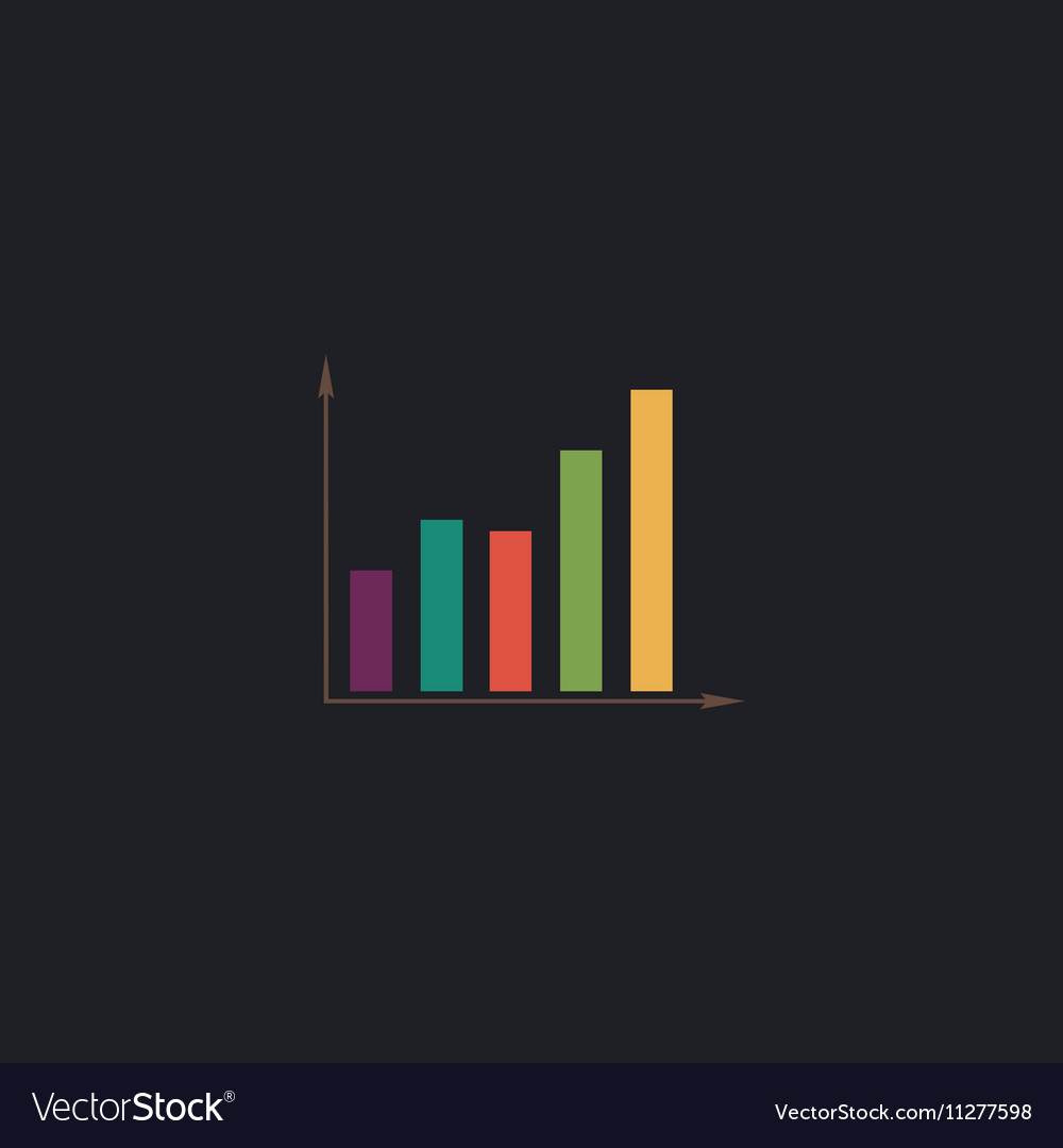 Business graph computer symbol Royalty Free Vector Image