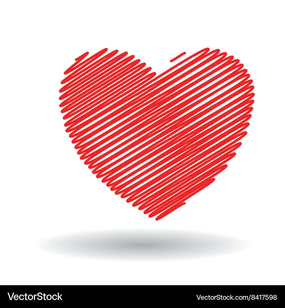 Graphic design of heart Royalty Free Vector Image