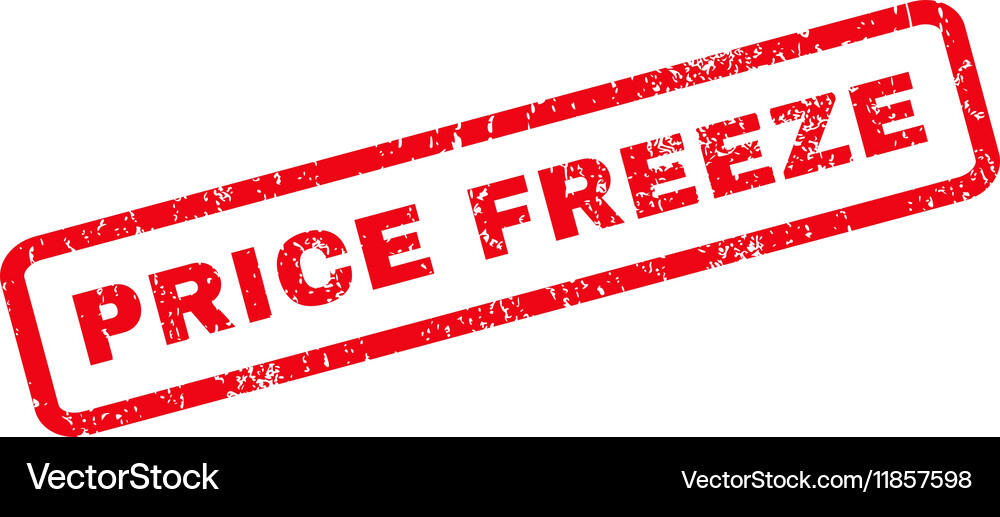 Price freeze rubber stamp Royalty Free Vector Image