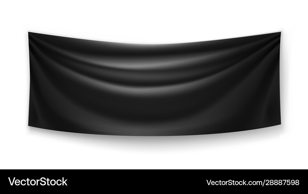 Realistic black banner for advertising Royalty Free Vector