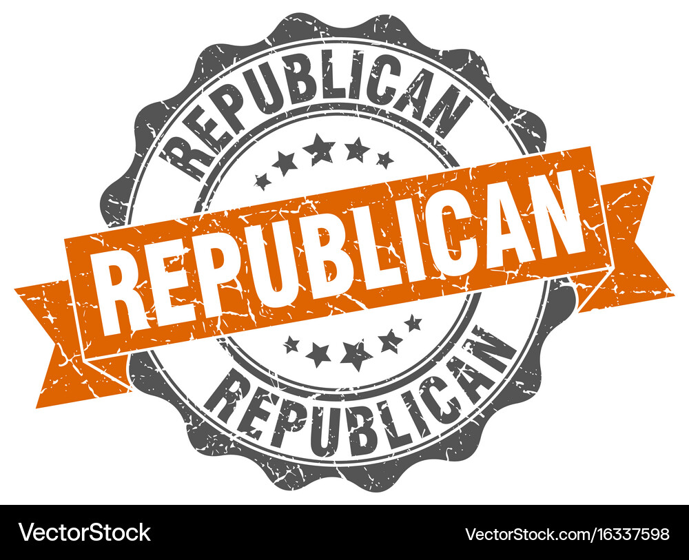 Republican stamp sign seal Royalty Free Vector Image