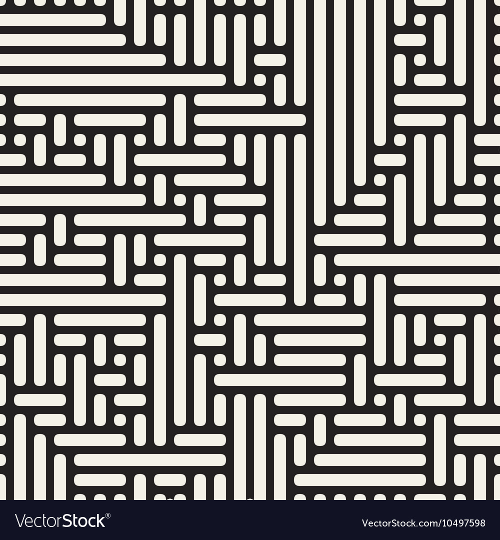 Seamless rounded irregular lines pattern Vector Image