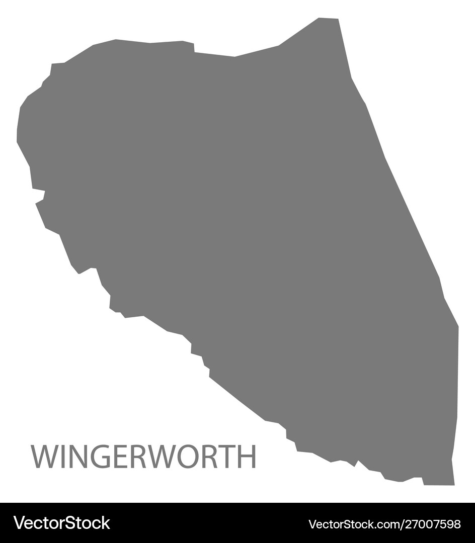 Wingerworth grey ward map north east Royalty Free Vector