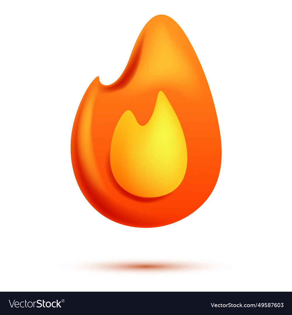 3d fire flame Royalty Free Vector Image - VectorStock