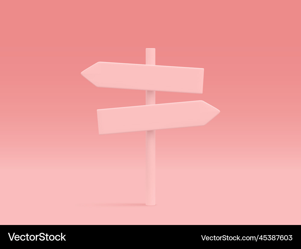 3d realistic street sign isolated on light Vector Image