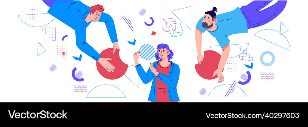 Business collaboration and partnership cooperatio Vector Image