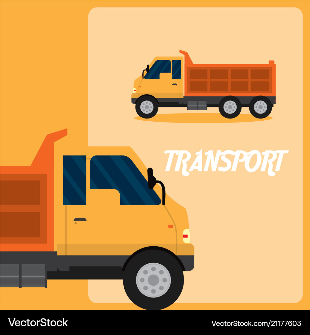 Cargo truck transport vehicle Royalty Free Vector Image