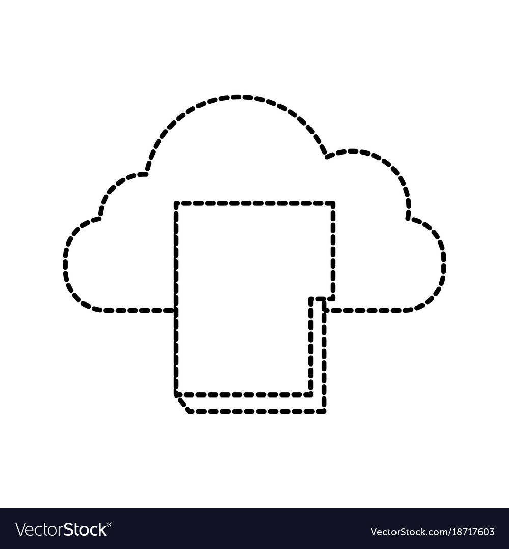 Cloud computing folder file document archive Vector Image