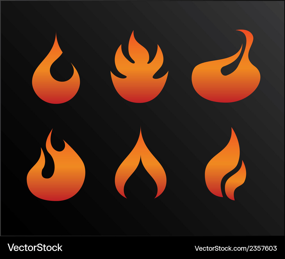 Fire design over black background Royalty Free Vector Image