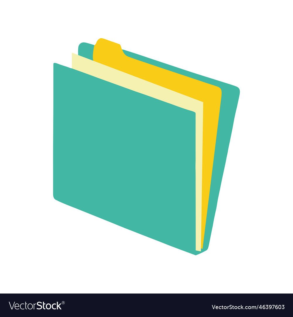 Green folder file documents Royalty Free Vector Image
