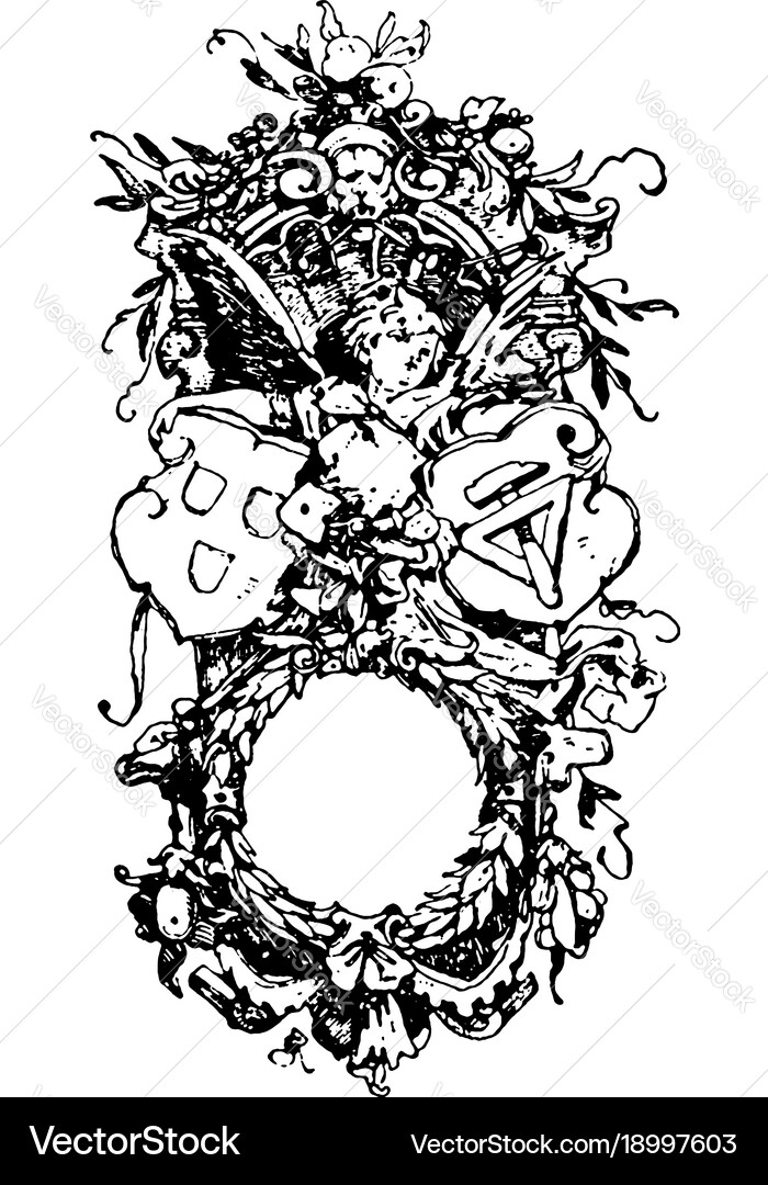 Modern typographical frame design concept assumes Vector Image
