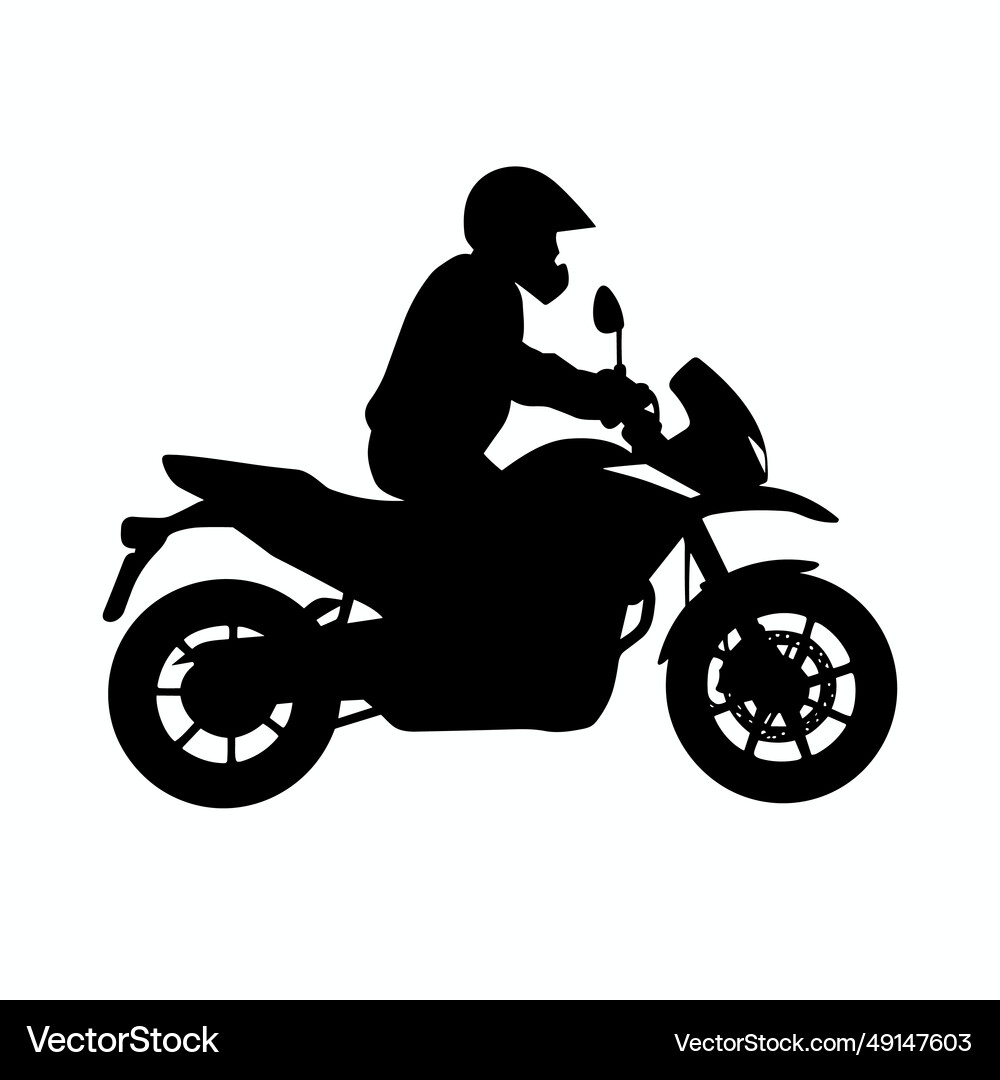 Road biker black icon on white background road Vector Image