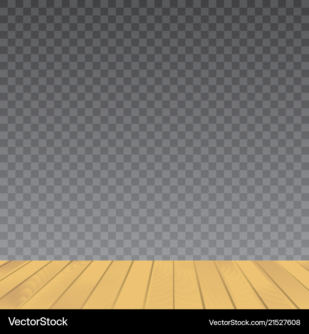 Brown wood floor on transparent background Vector Image