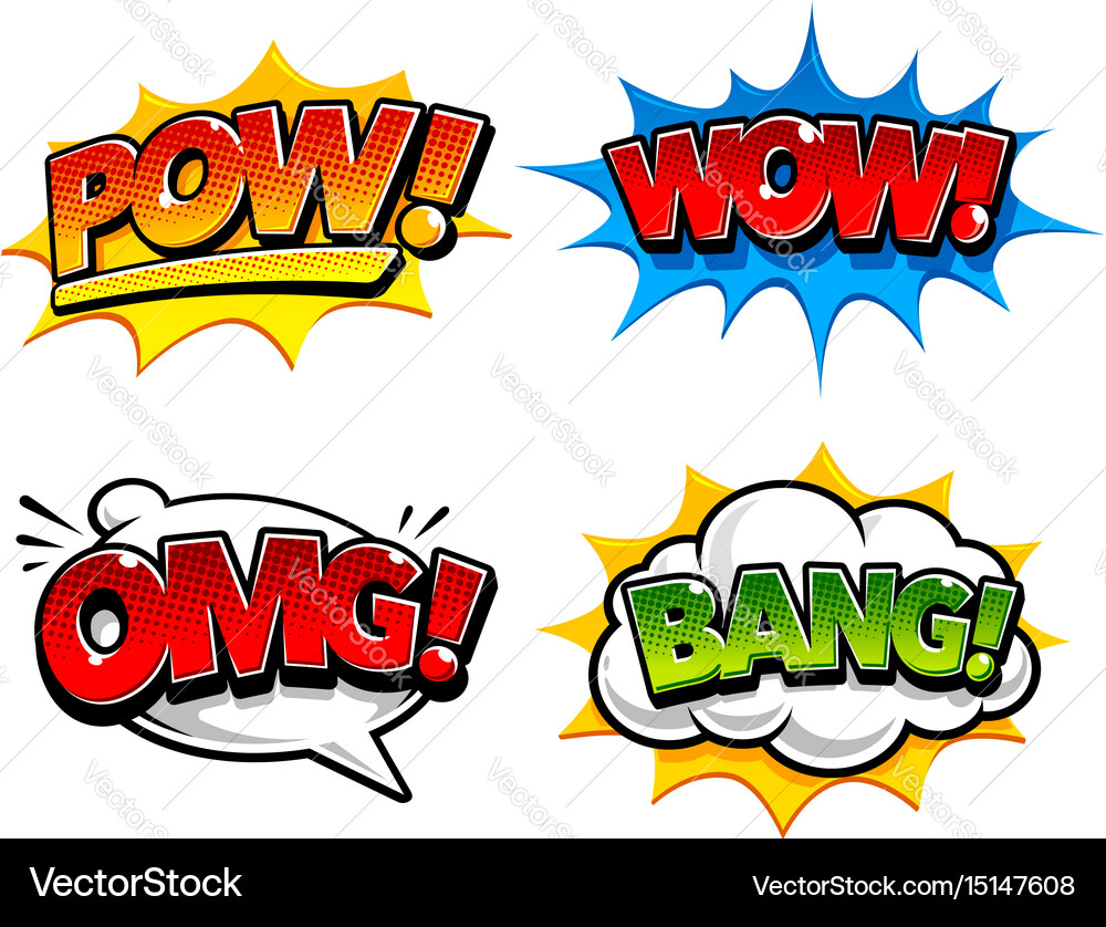 Comic speech bubbles Royalty Free Vector Image
