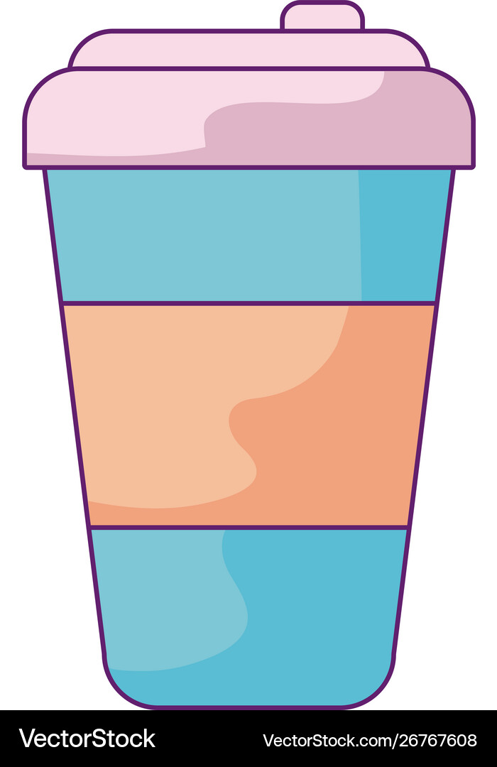 Container beverage coffee isolated icon Royalty Free Vector