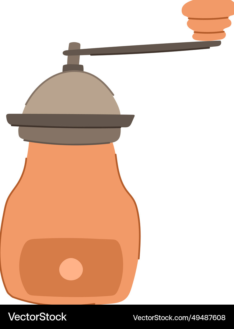 Grind mill coffee grinder manual cartoon Vector Image