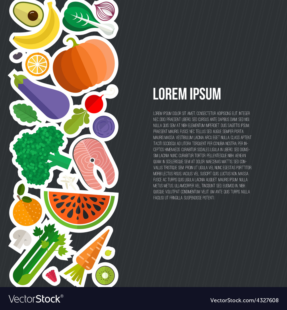 Healthy eating concept Royalty Free Vector Image