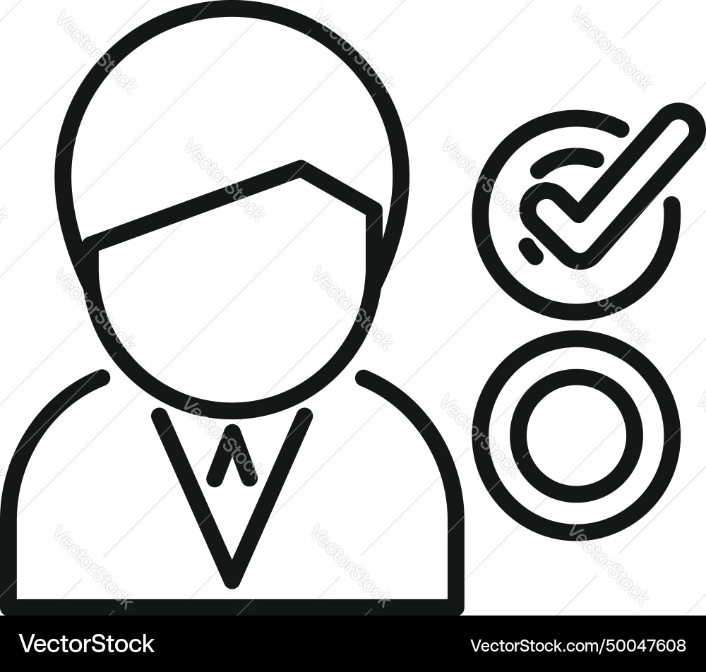 New business manager icon outline take Royalty Free Vector