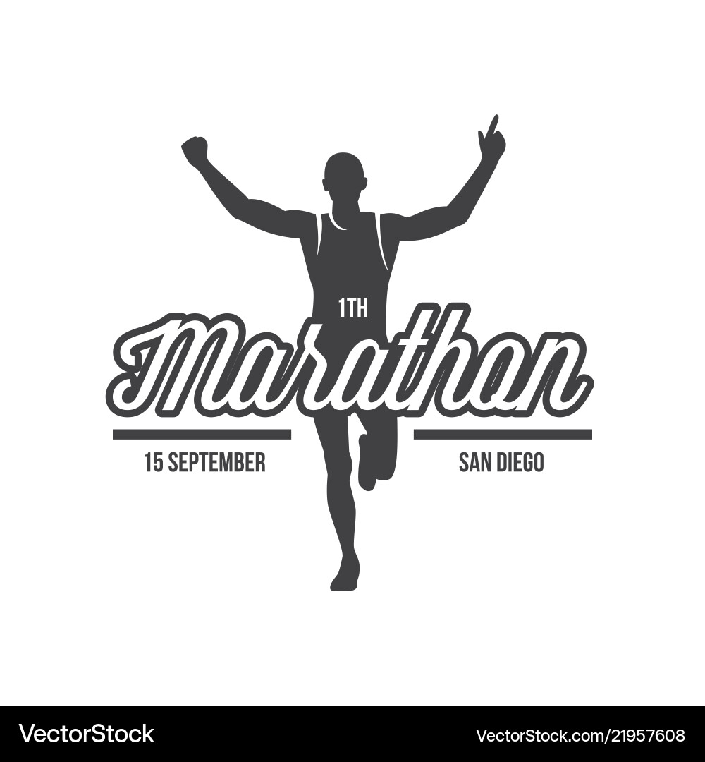 Running logo marathon concept sport activities Vector Image