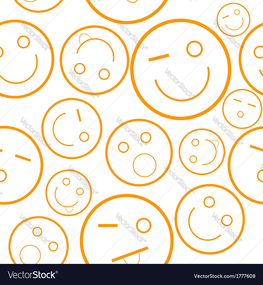 Smile seamless pattern Royalty Free Vector Image