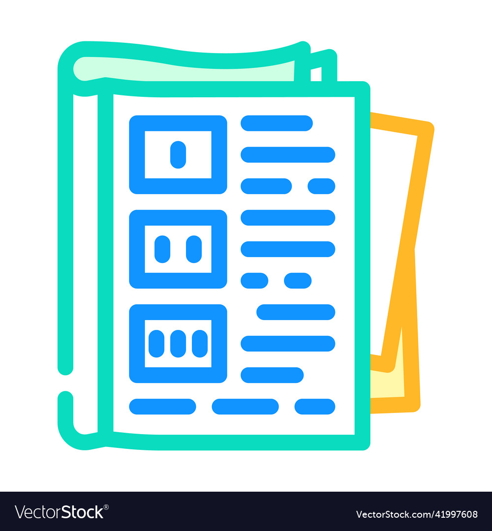 Tutorial book color icon Royalty Free Vector Image