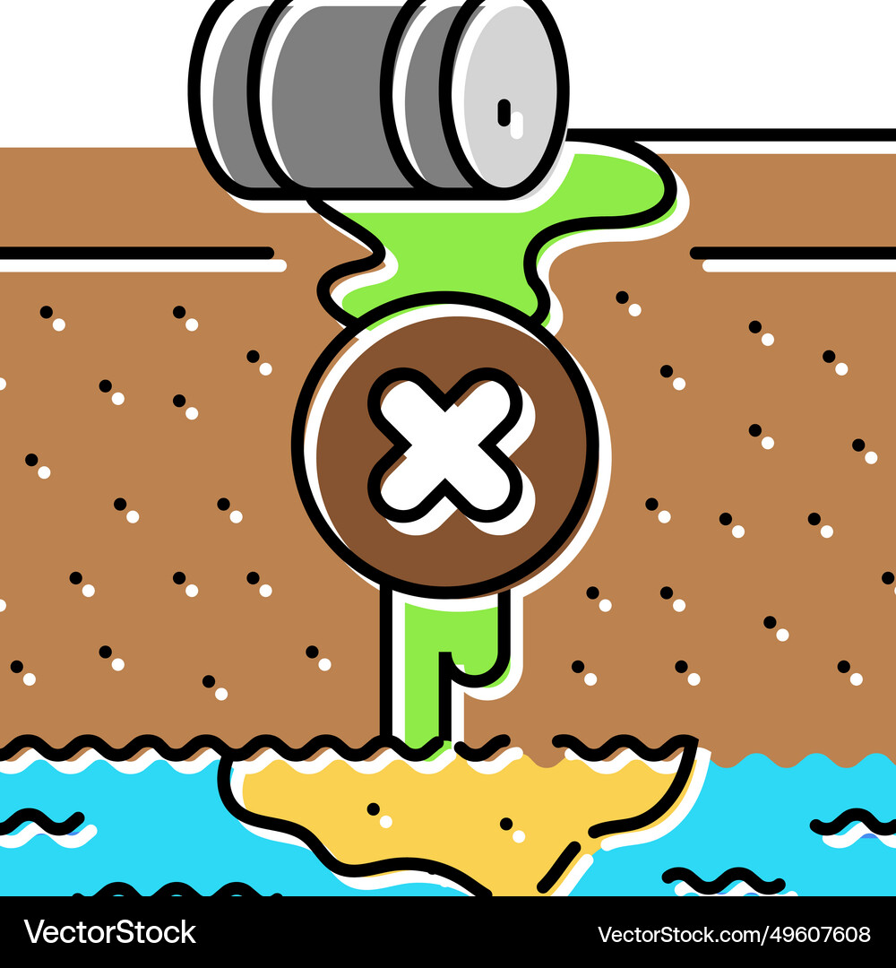 Well design hydrogeologist color icon Royalty Free Vector