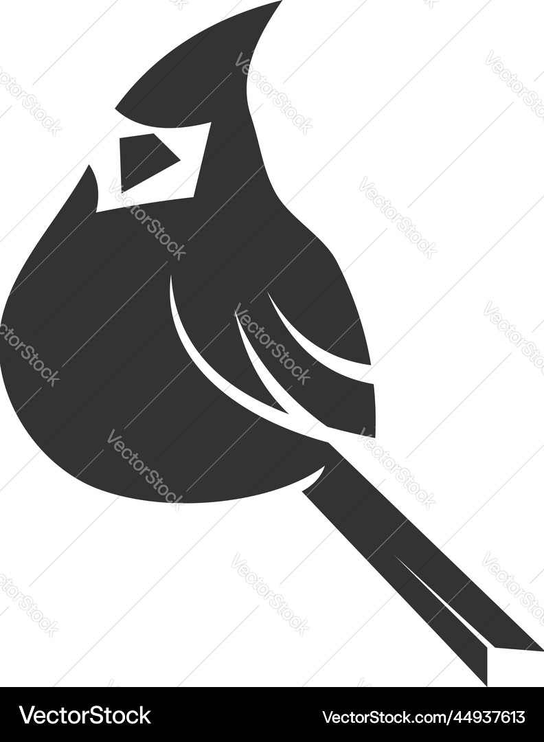 Cardinal bird logo template icon brand identity Vector Image